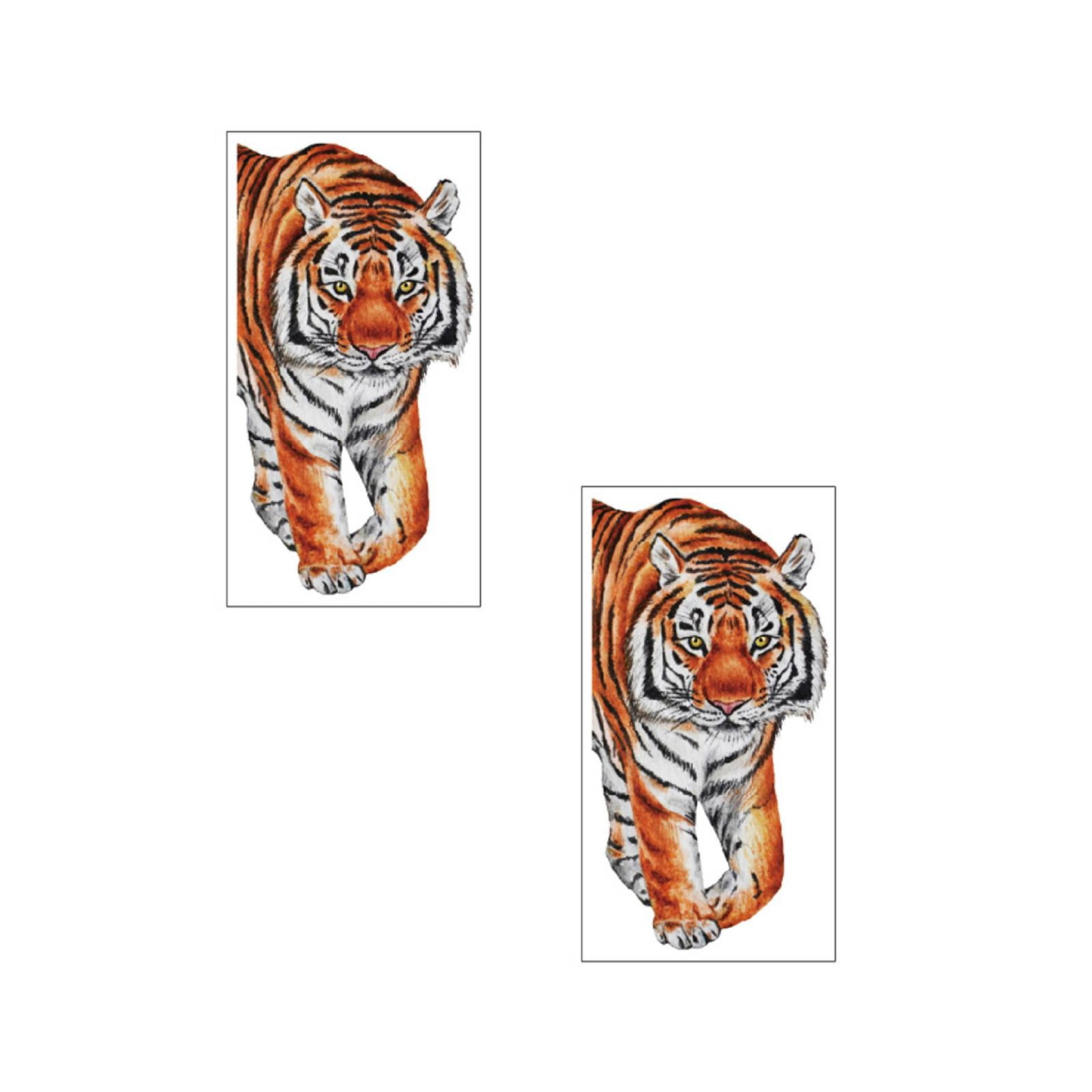 2PC Animal Ferocious Tiger Self Adhesive Creative PVC Children's Room ...