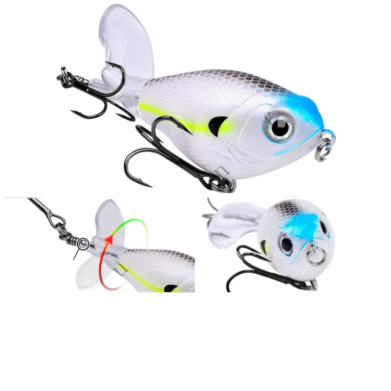 2PC Artificial Bait Propeller Water Surface Tractor 12g 16g Floating ...