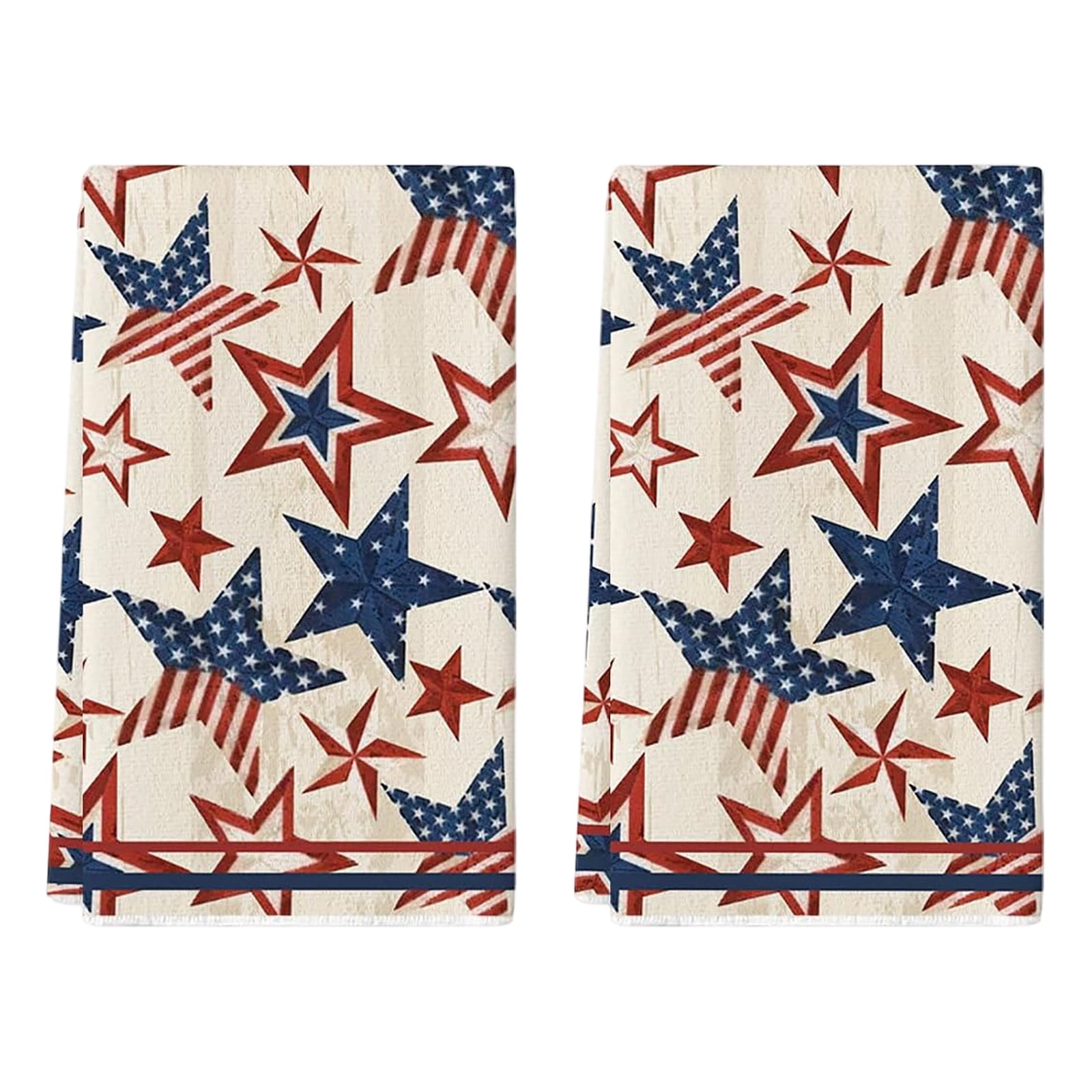 2PC B Minibee Patriotic Absorbent Kitchen Dish Towel for 4th of July ...