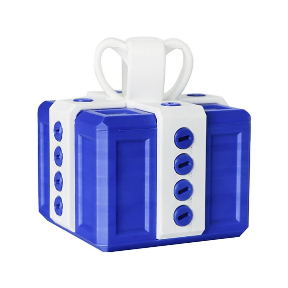 2PC(BLUE WHITE,BLUE RED) 8.3CM 3D Printed Annoying Gift Box, Christmas ...
