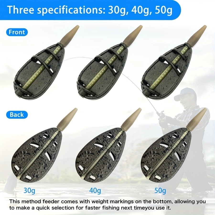 2PC Bait Holder Wild Fishing Long Casting Weighted Lead Sinker Stock ...