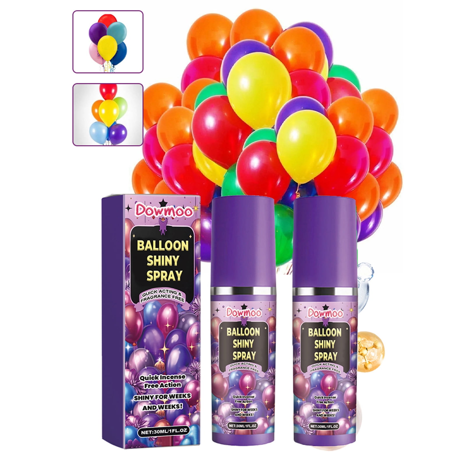 2PC Balloon Shine Spray,Mega Shine Balloons Spray,Balloon Spray To Last ...