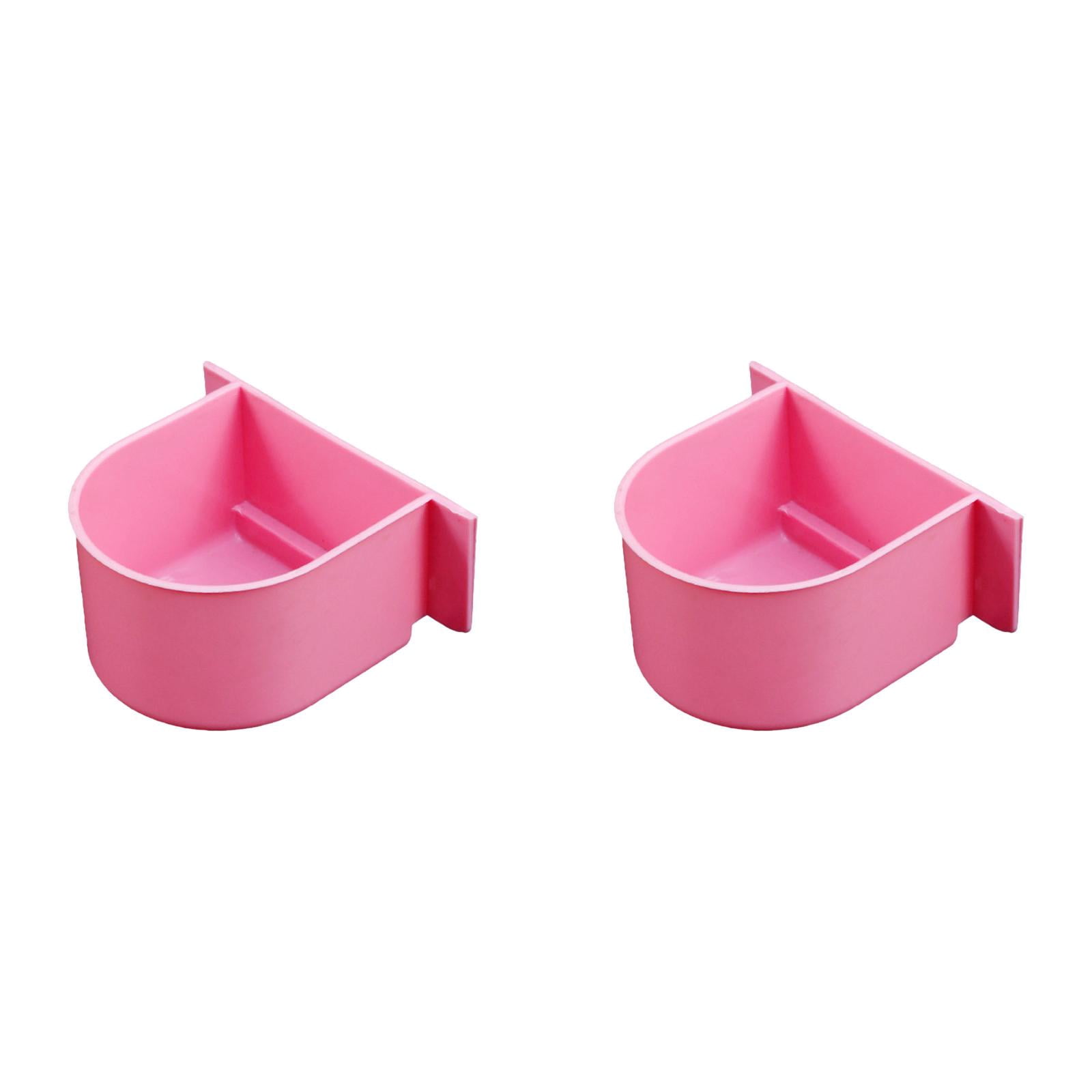 2PC Bird Cage Feeder Food and Water Bowls Set, Container Cup for Parrot ...