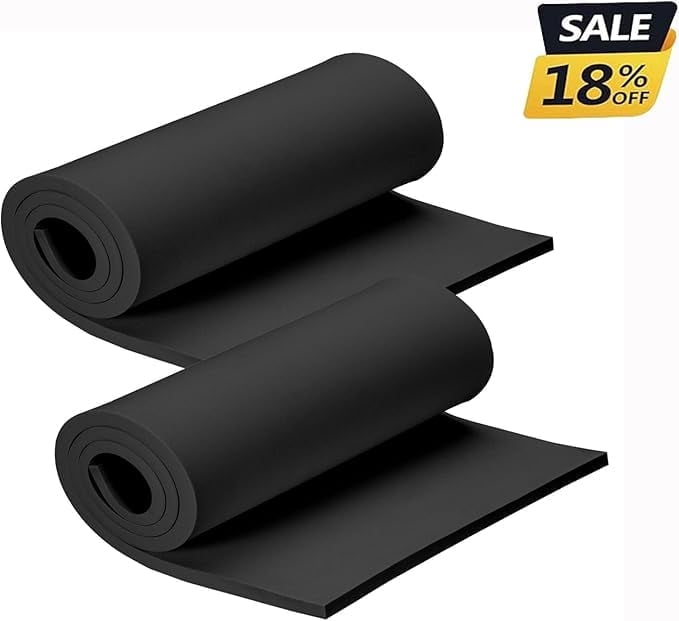 2PC Black Foam Sheets Roll, Premium Cosplay EVA Foam Sheet，8mm Thick,13 ...