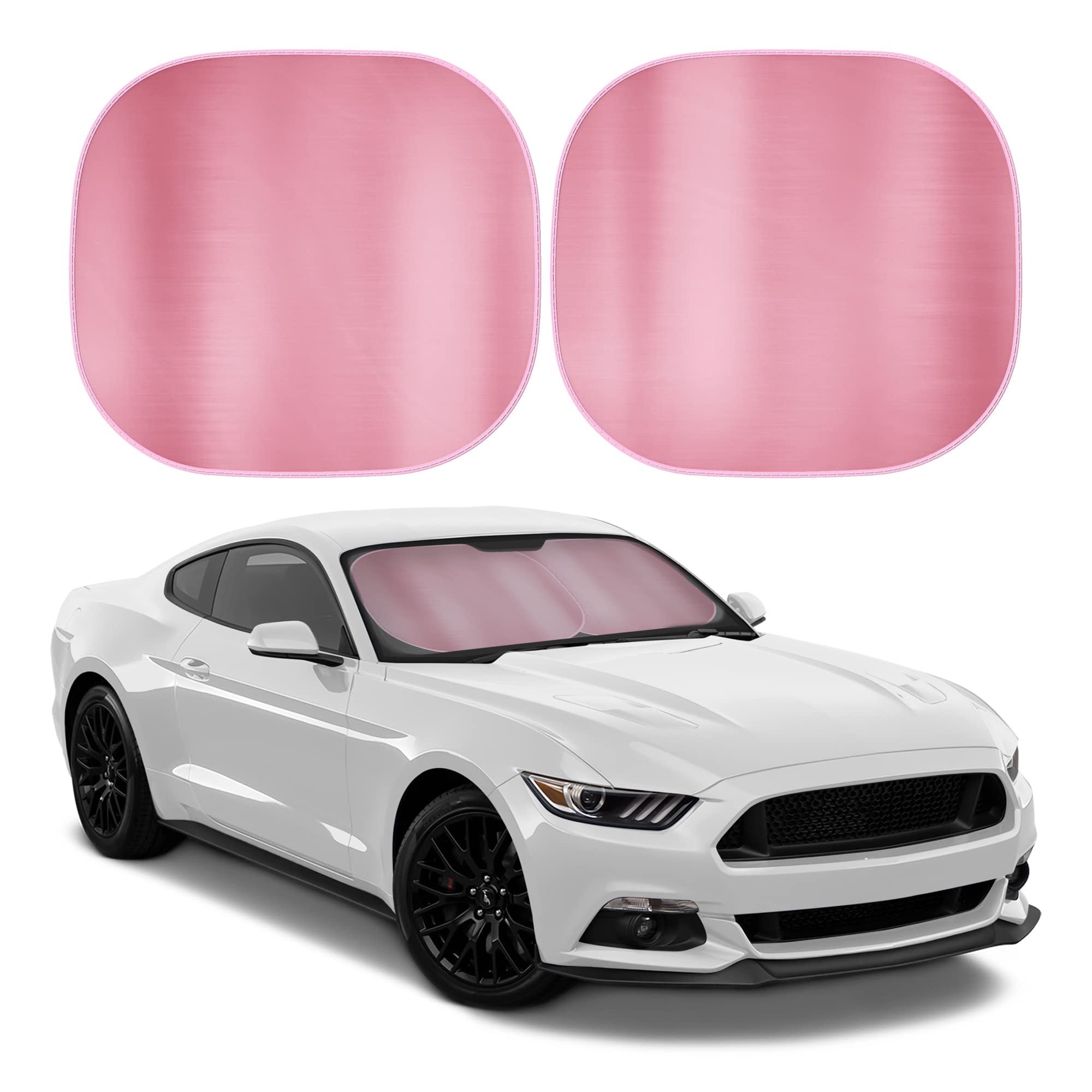 2PC CM31 Metallic Pink Car Window Sun Shade Auto Shade for Windshield ...