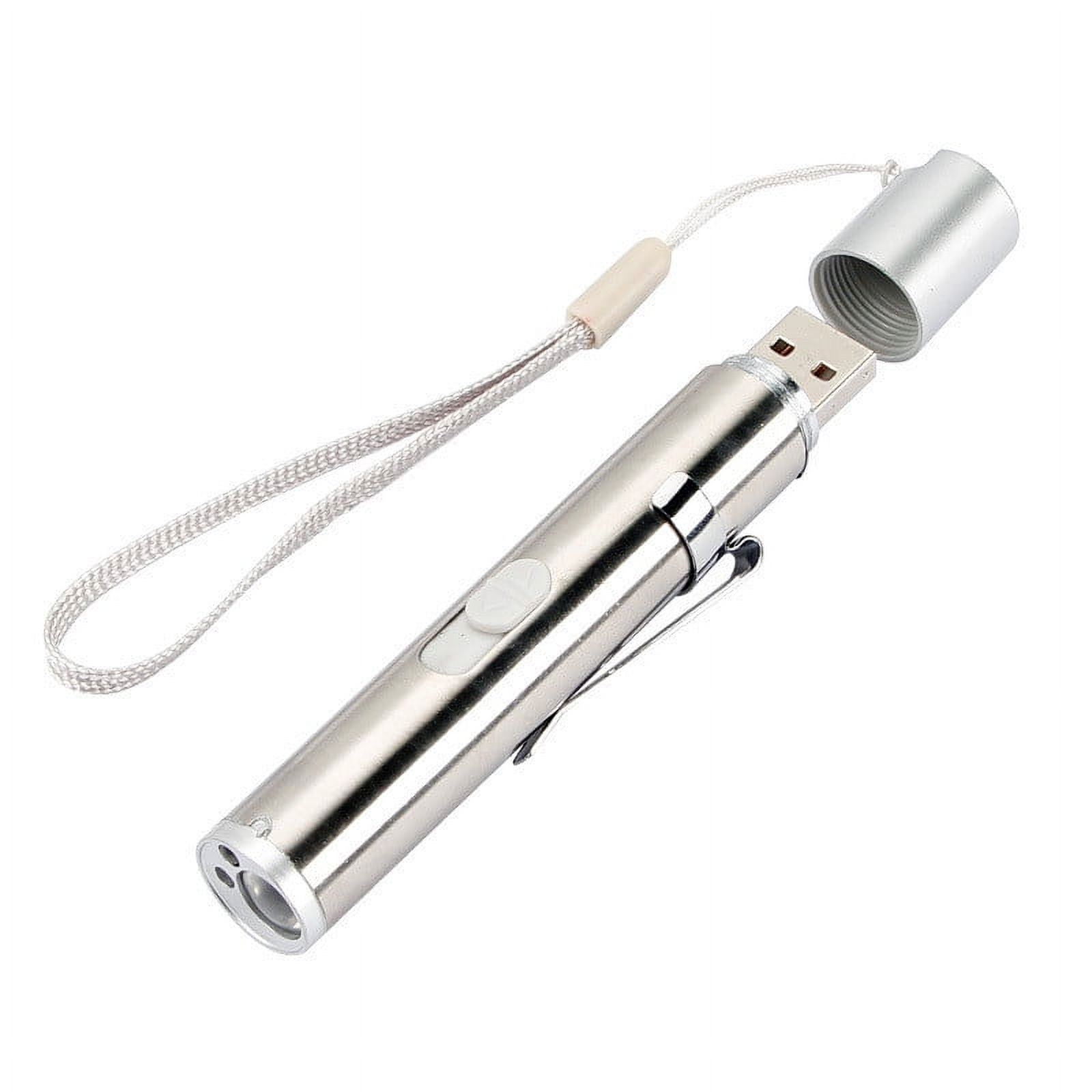 2PCS USB Rechargeable Cat Toy Flashlights - 3 Light Modes, Stainless ...