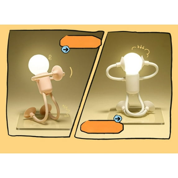 2PC Changeable Shape Funny Sportsman Night Light, DIY Cute Mini Light ...