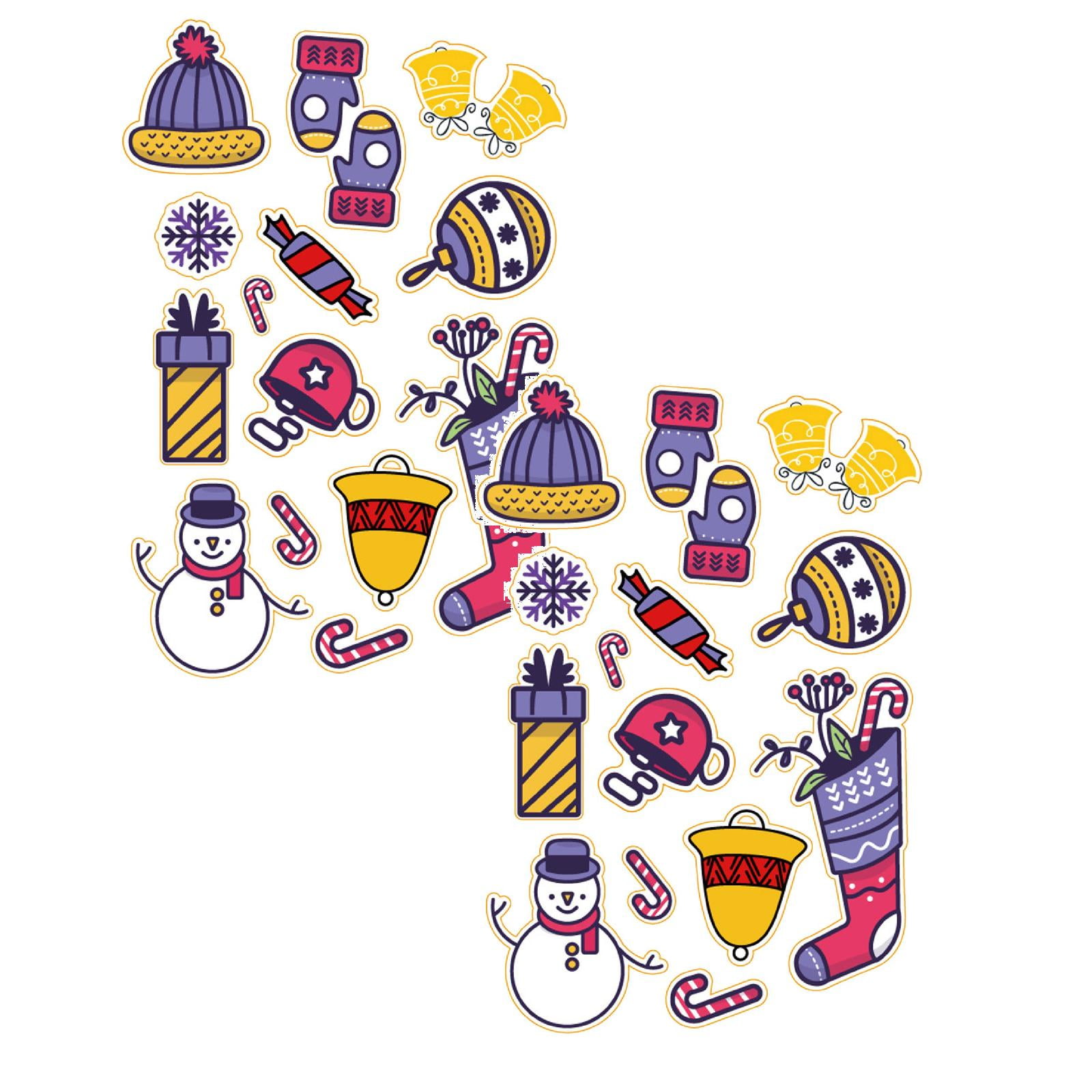 2PC Christmas Sticker Santa Bell Gift Small Sticker Cute Stickers Gift ...