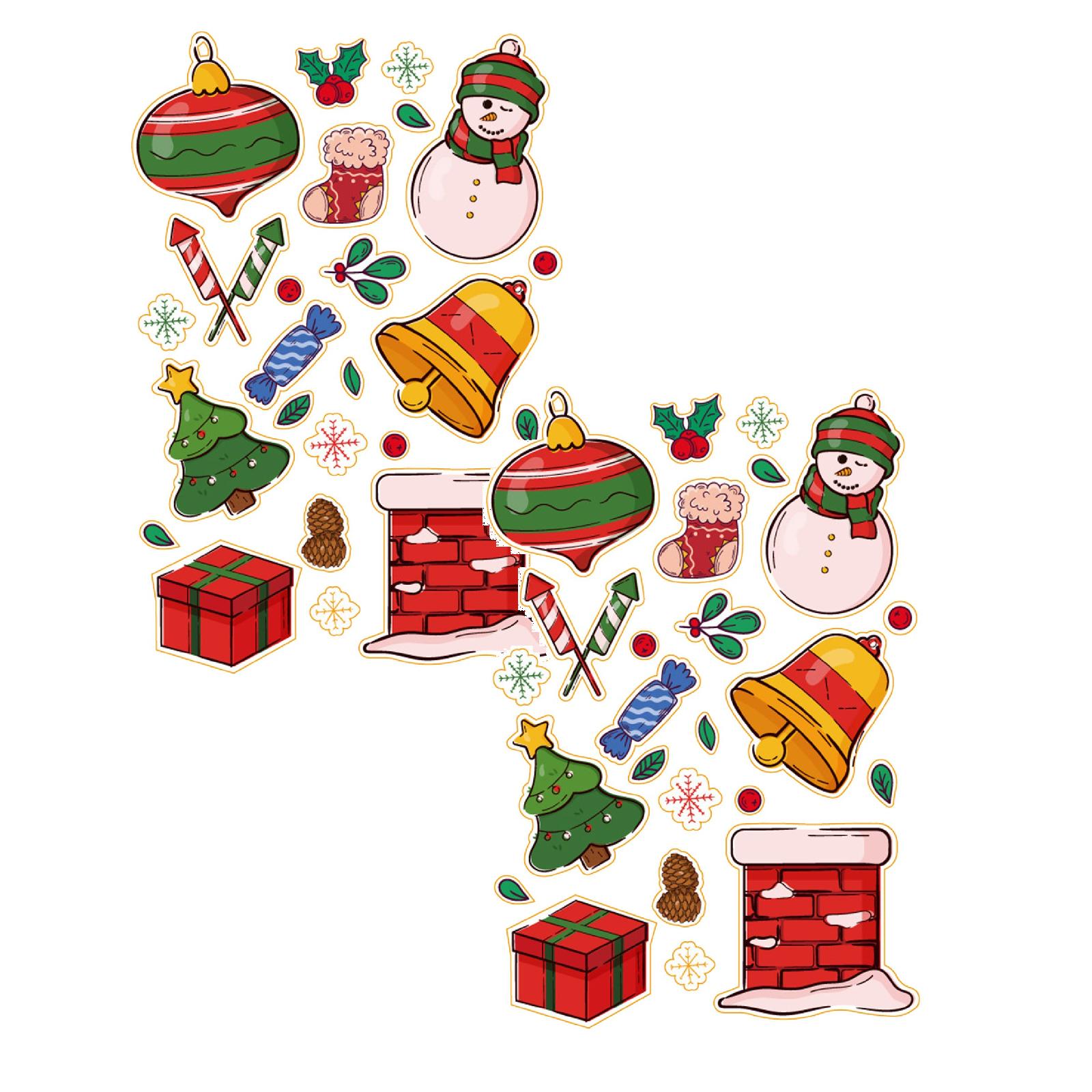 2PC Christmas Sticker Santa Bell Gift Small Sticker Cute Stickers Gift ...