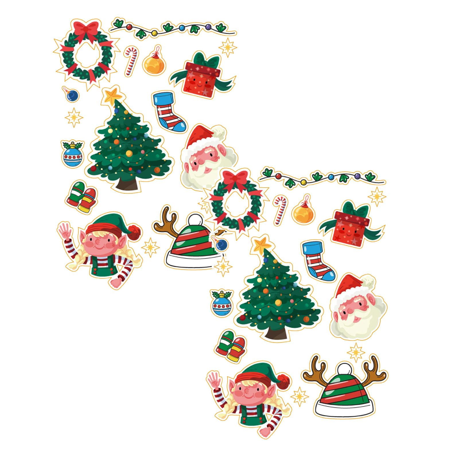 2PC Christmas Sticker Santa Bell Gift Small Sticker Cute Stickers Gift ...