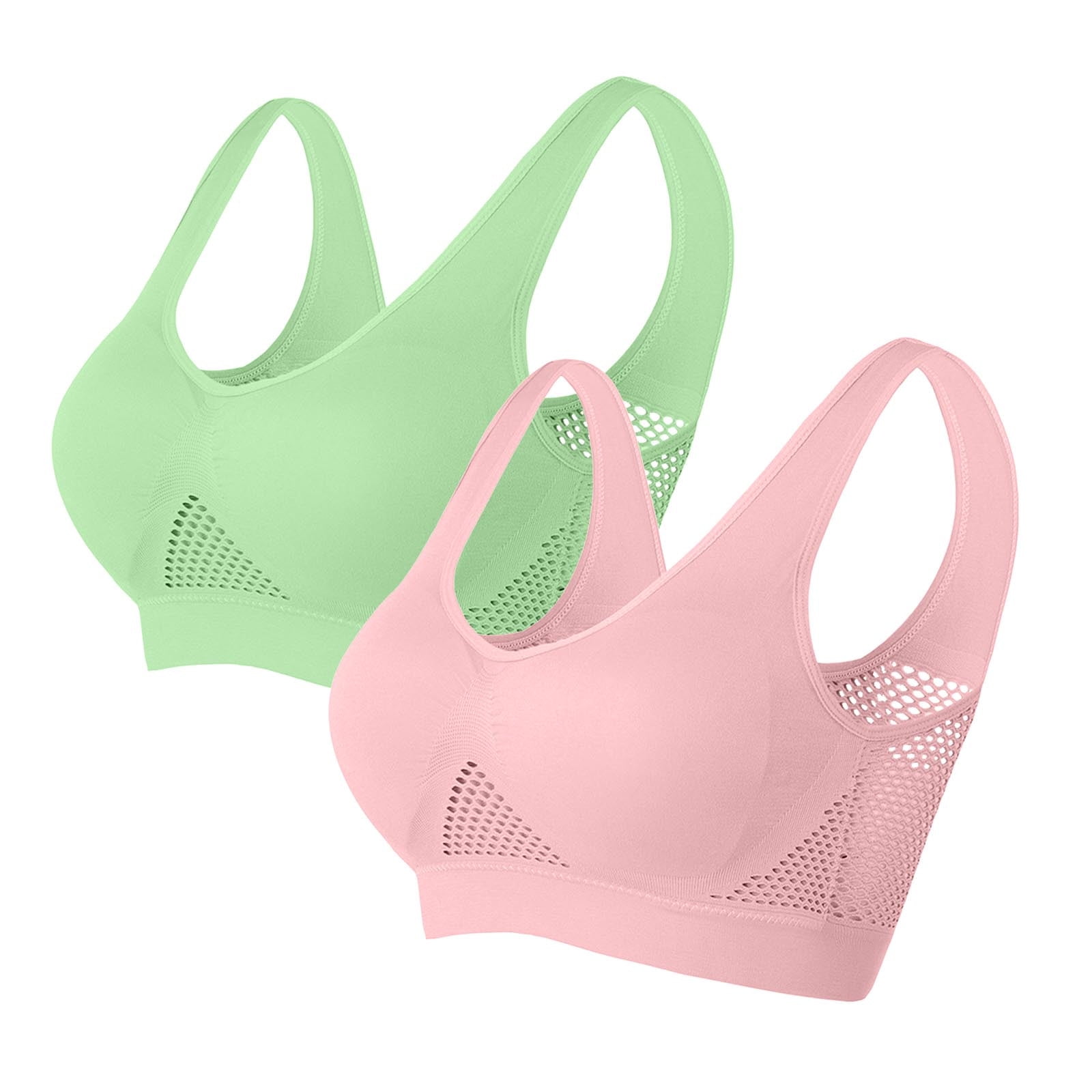 2PC Bras under $5! Yrmaups Ladies Summer Bras Wireless Breathable ...