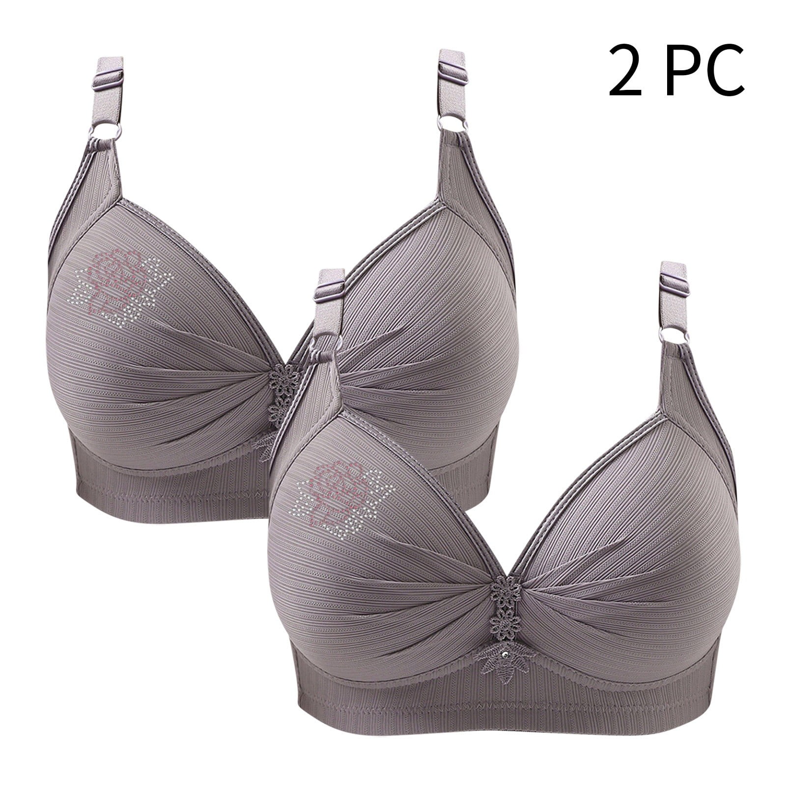 2PC Bras under $5! Yrmaups Women Summer Bras Lightly Lined Wireless ...