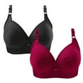 2PC Comfy Bras for Women, Wireless Bras - Ladies Traceless Comfortable ...