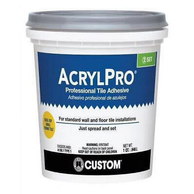 2PC Custom Building Products AcrylPro Ceramic Tile Adhesive 1 qt ...