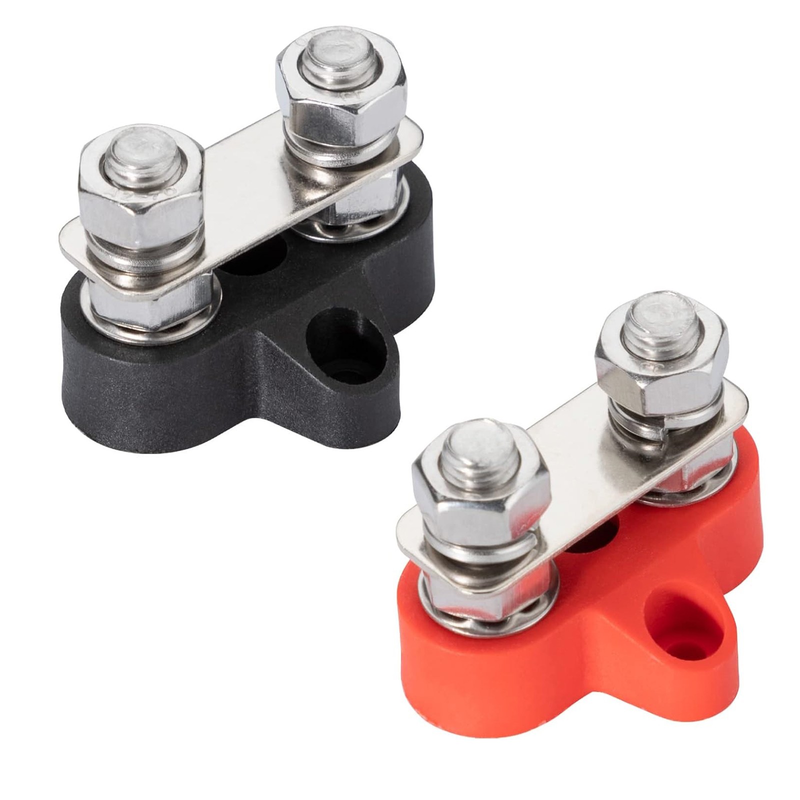 2PC Dual Connection Bolt Battery M8 Busbar Terminal Blocks 12-48V for ...