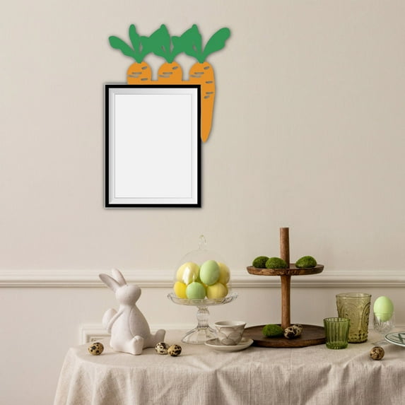 2PC Easter Bunny Easter Eggs Door Corner Decoration Wooden Crafts Door ...