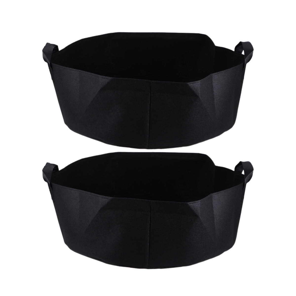 2PC Felt Planting Bag Indoor Outdoor Round Planting Bag Non-Woven ...