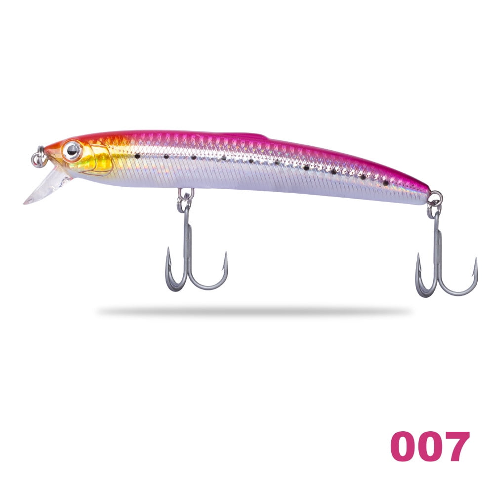 2PC Fishing Bait Flexible Floating Blacksmith Saruna Fish 125mm 17.5g ...