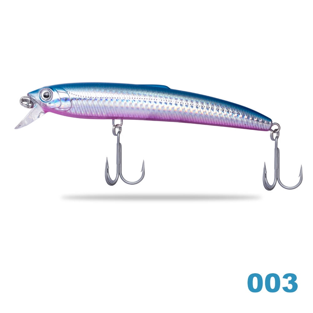 2PC Fishing Bait Flexible Floating Blacksmith Saruna Fish 125mm 17.5g ...