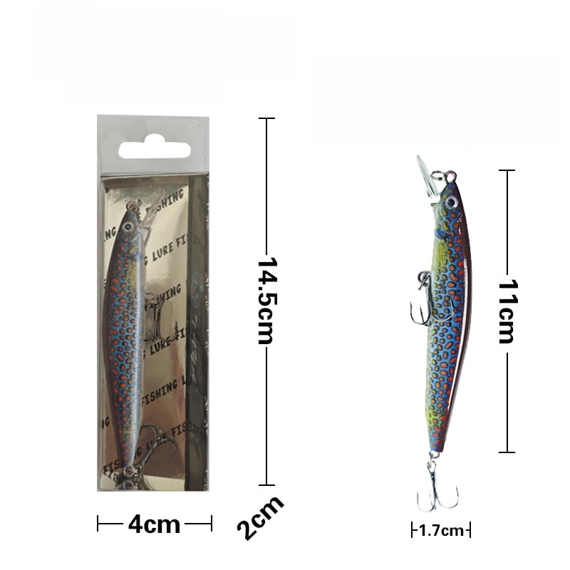 2PC Fishing Lures Jigs Realistic 3D Printed Lure Bait Set realistic ...