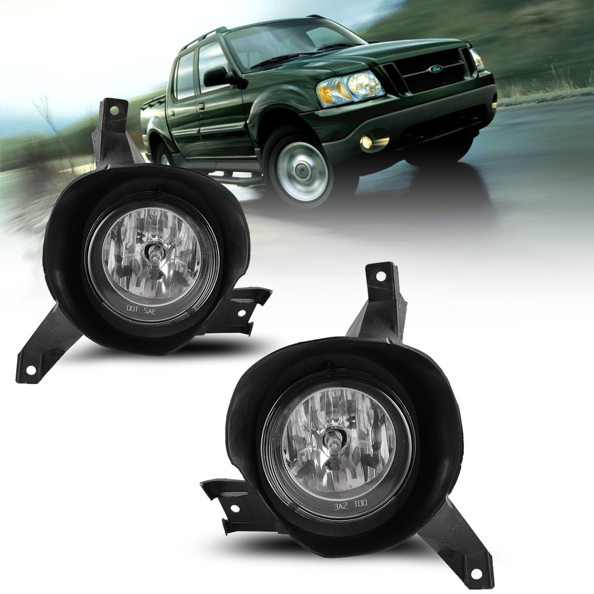 2PC Fog Lights For 2001-2005 Ford Explorer Sport Trac Driving Front ...
