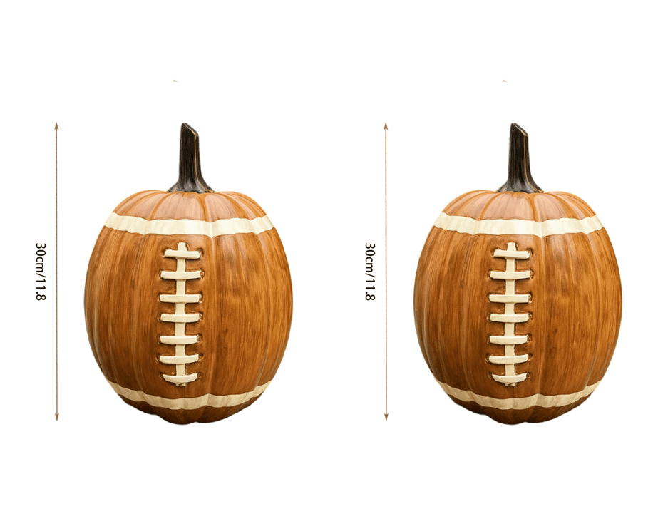 2PC Football Pumpkin Resin Decor Football Pumpkin Themed Desktop ...