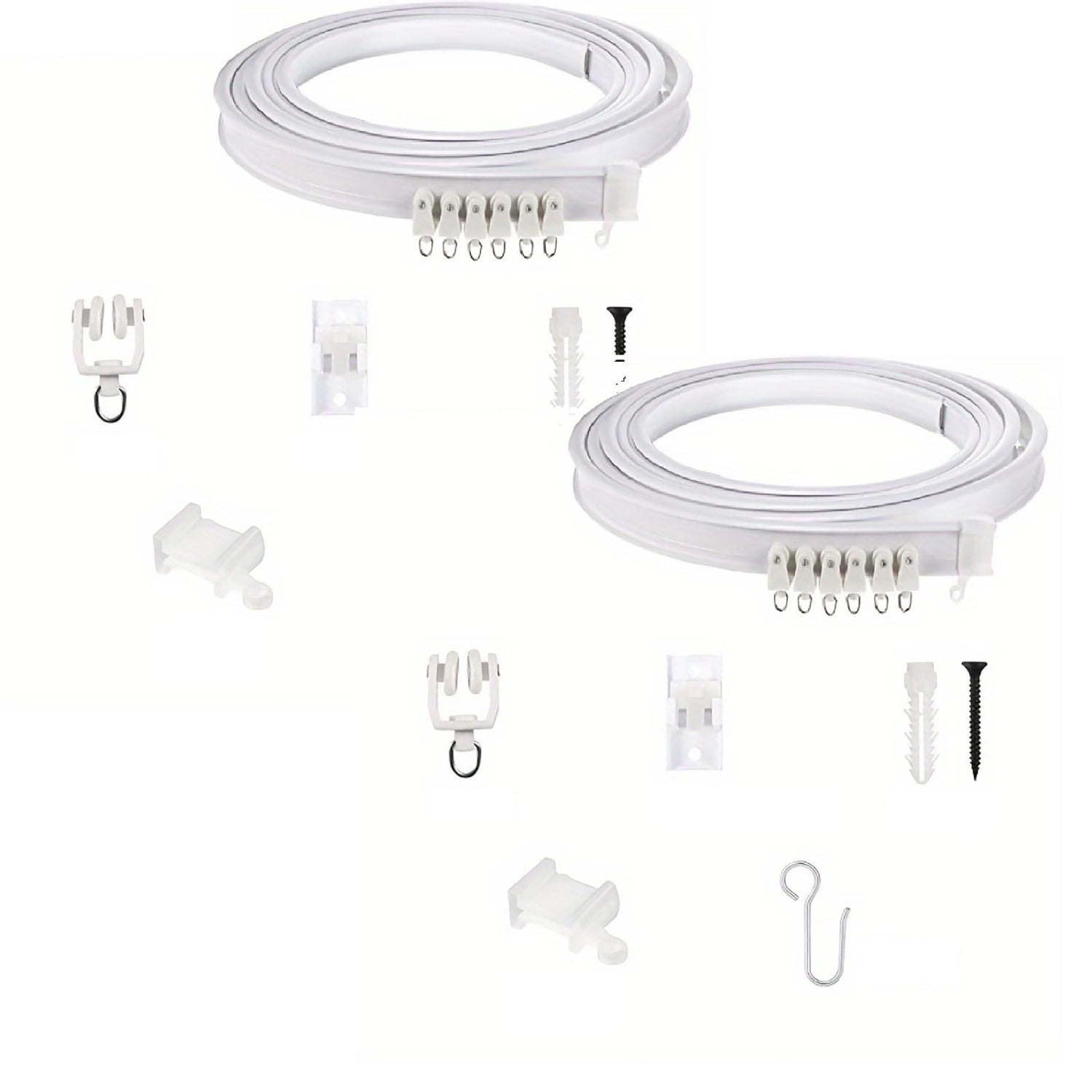 2PC Fren Good Day Curtain Track Bendable U Shape Rail System For Custom ...