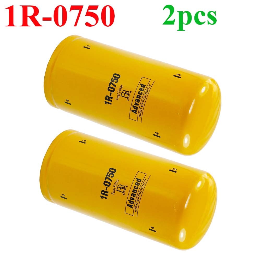 2PC Fuel Filter For CAT 1R-0750 Sealed Duramax Caterpillar 1R0750 New ...