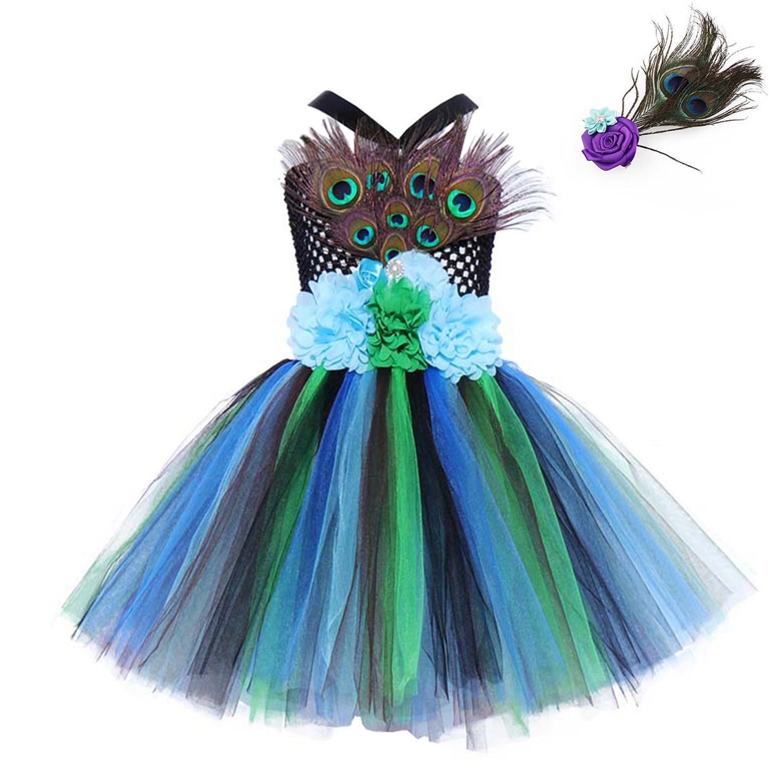 2PC Girls Outfits Sets Baby Sleeveless Halter Neck Summer Dress Tutu ...