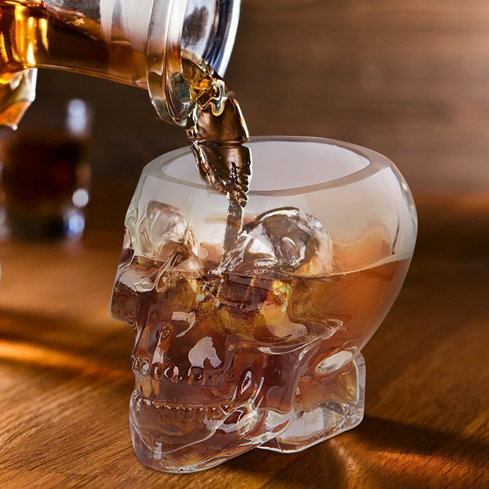 2PC Glass Skull Face Water Cup, Horror Halloween Skull Cup Decoration ...
