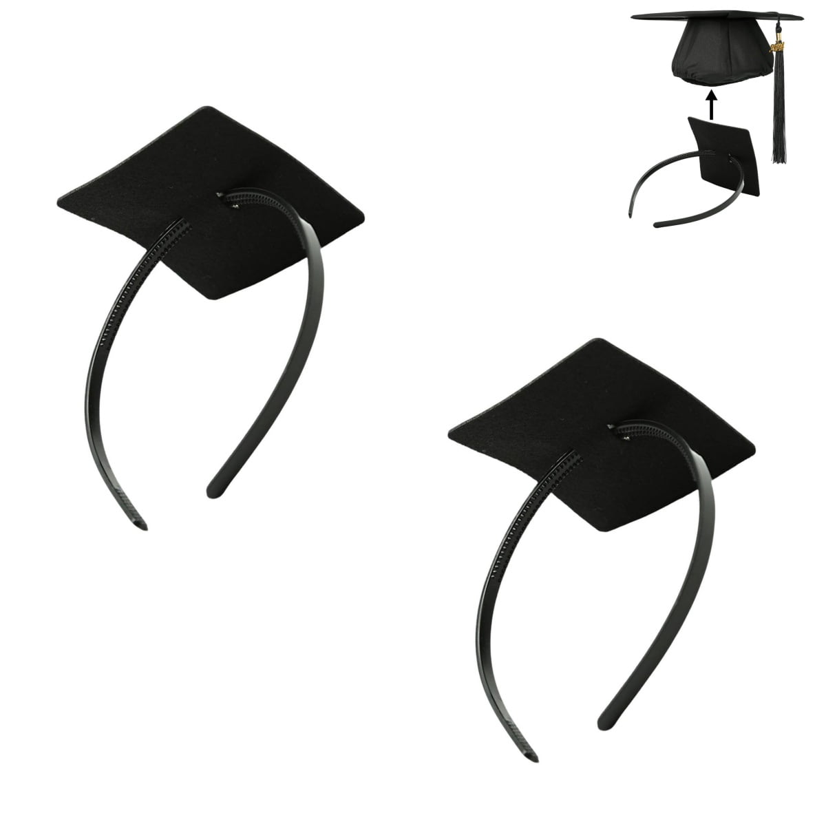 2PC-Graduation Cap Headband, Avoid Falling Hair Band, For Graduation ...