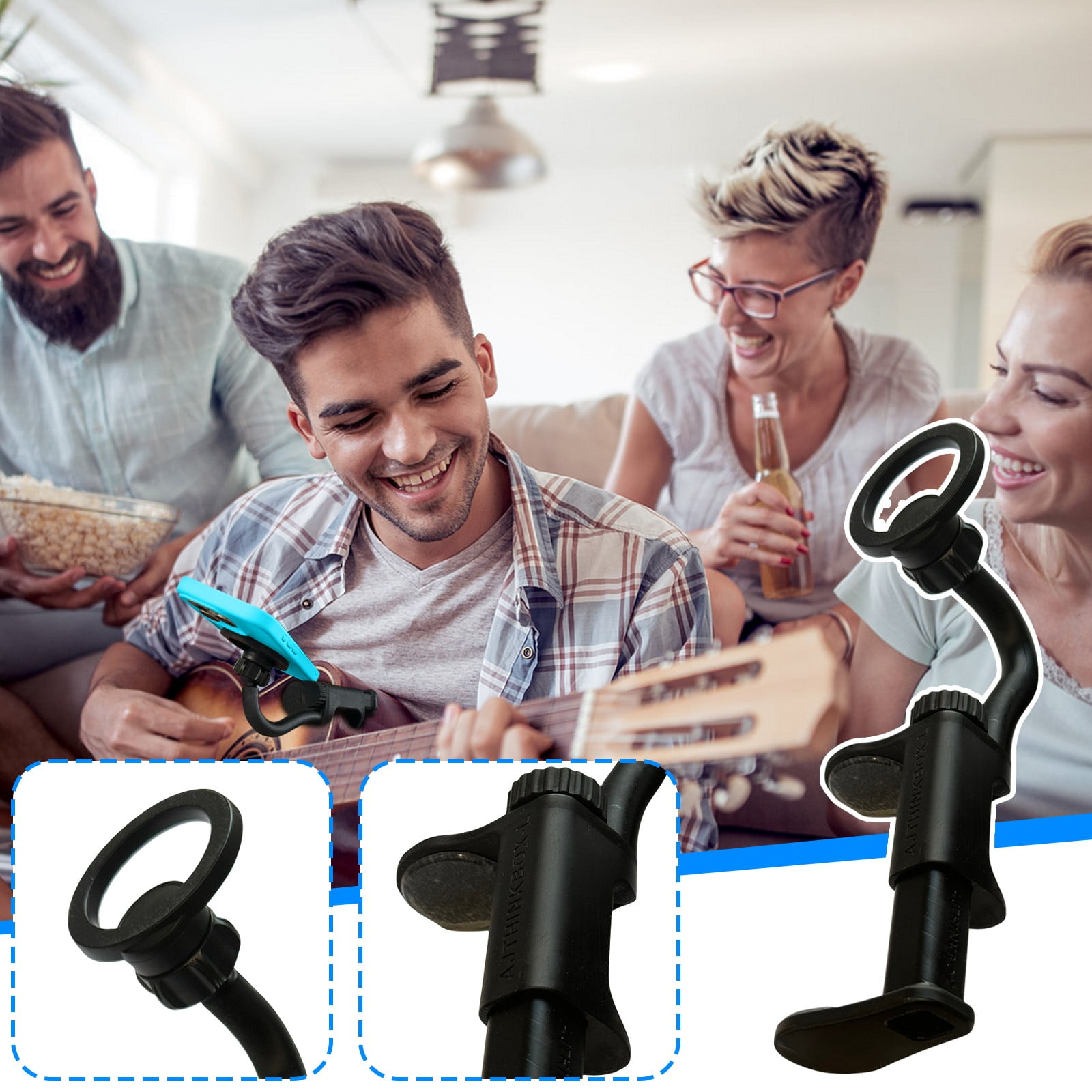 2PC Guitar Sheet Music Holder Magnetic Musical Instrument Phone Stand ...