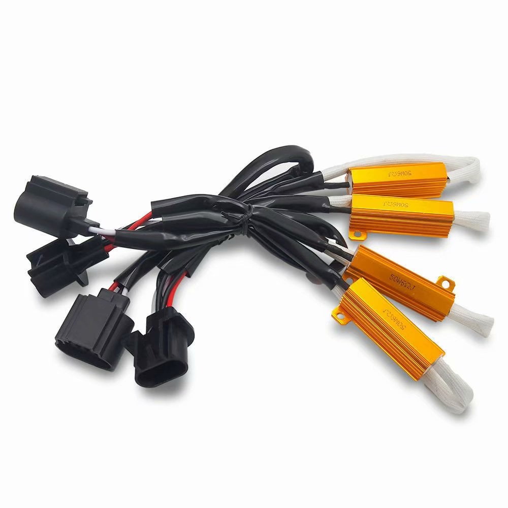 2PC H13/9008 HID Conversion Kit Error Free Load Resistors Wiring ...