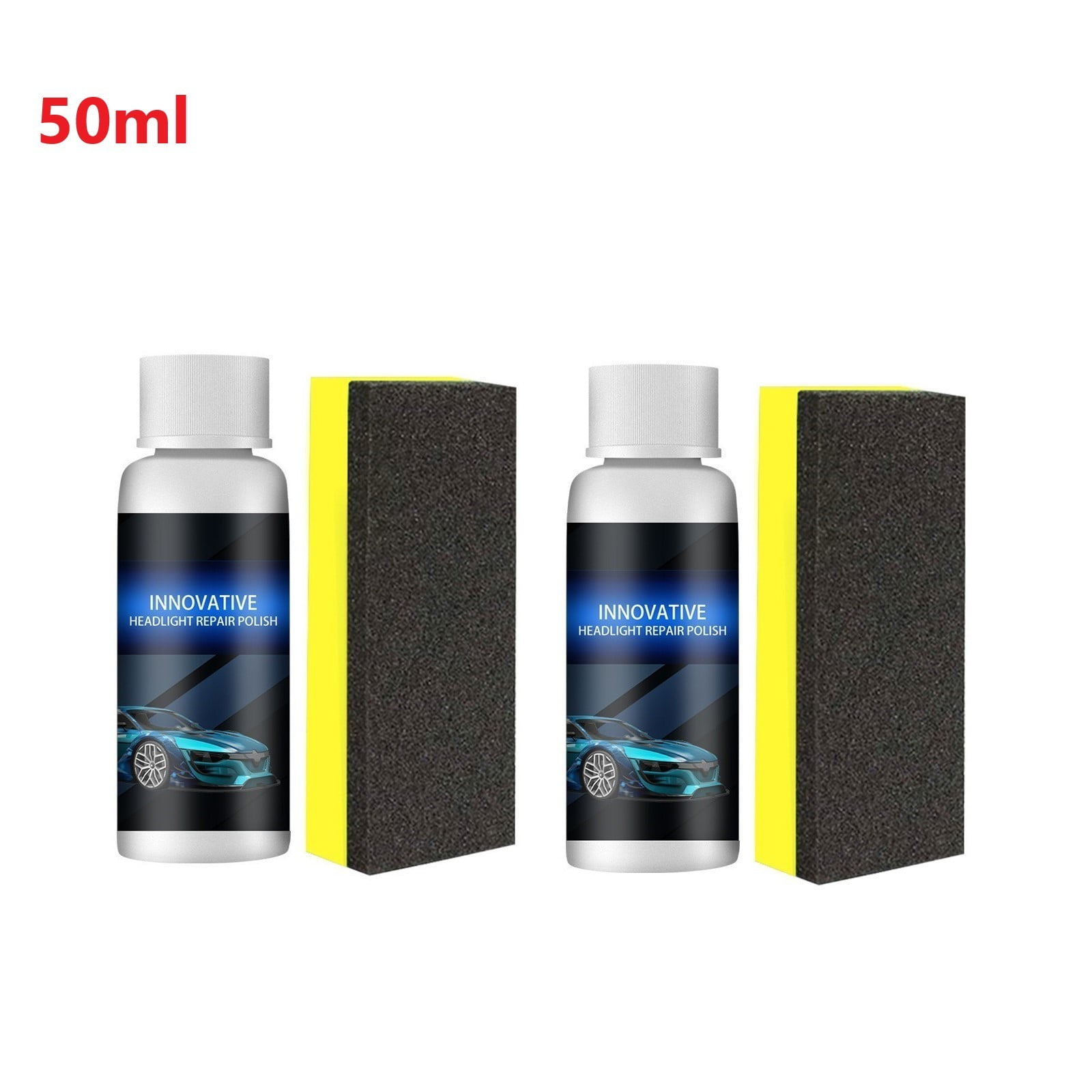 2PC Headlight Restoration Kit – Car Headlights Cleaner & Restorer for ...
