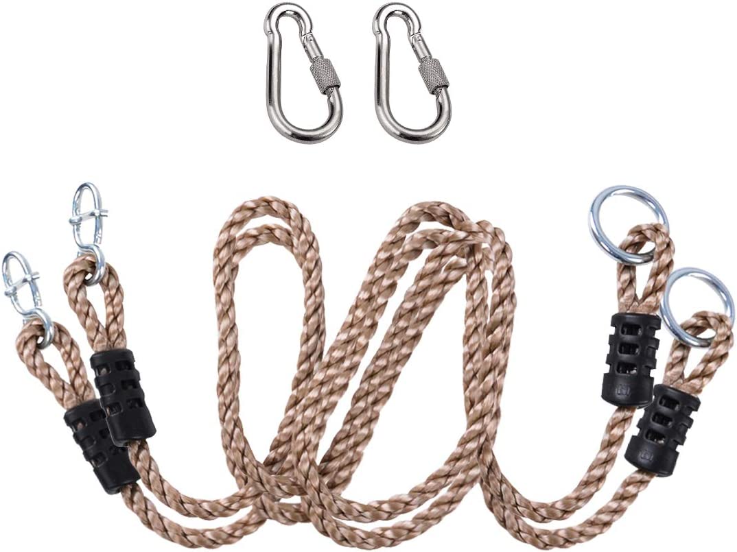 2PC Heavy Duty Length Adjustable Nylon Rope, 39'' Swing Extension ...