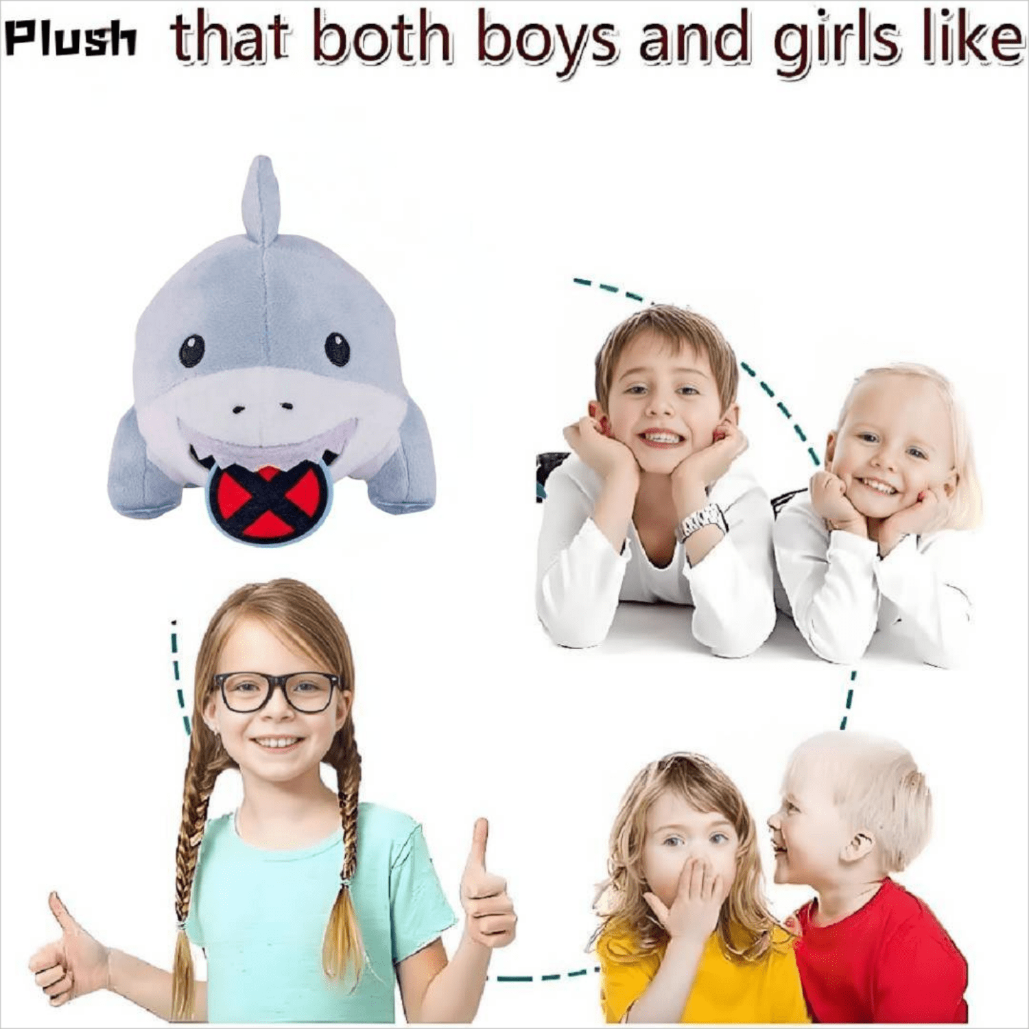 2PC Jeff The Land Shark Plush (2B Set) - Walmart.com