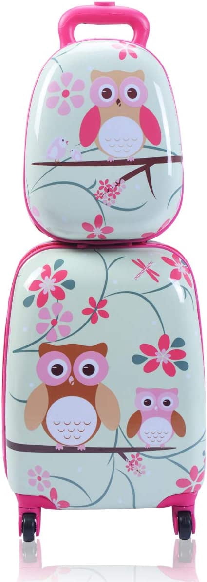 2PC Kids Luggage, 12" & 16" Kids Carry On Luggage Set with 4 Spinner ...