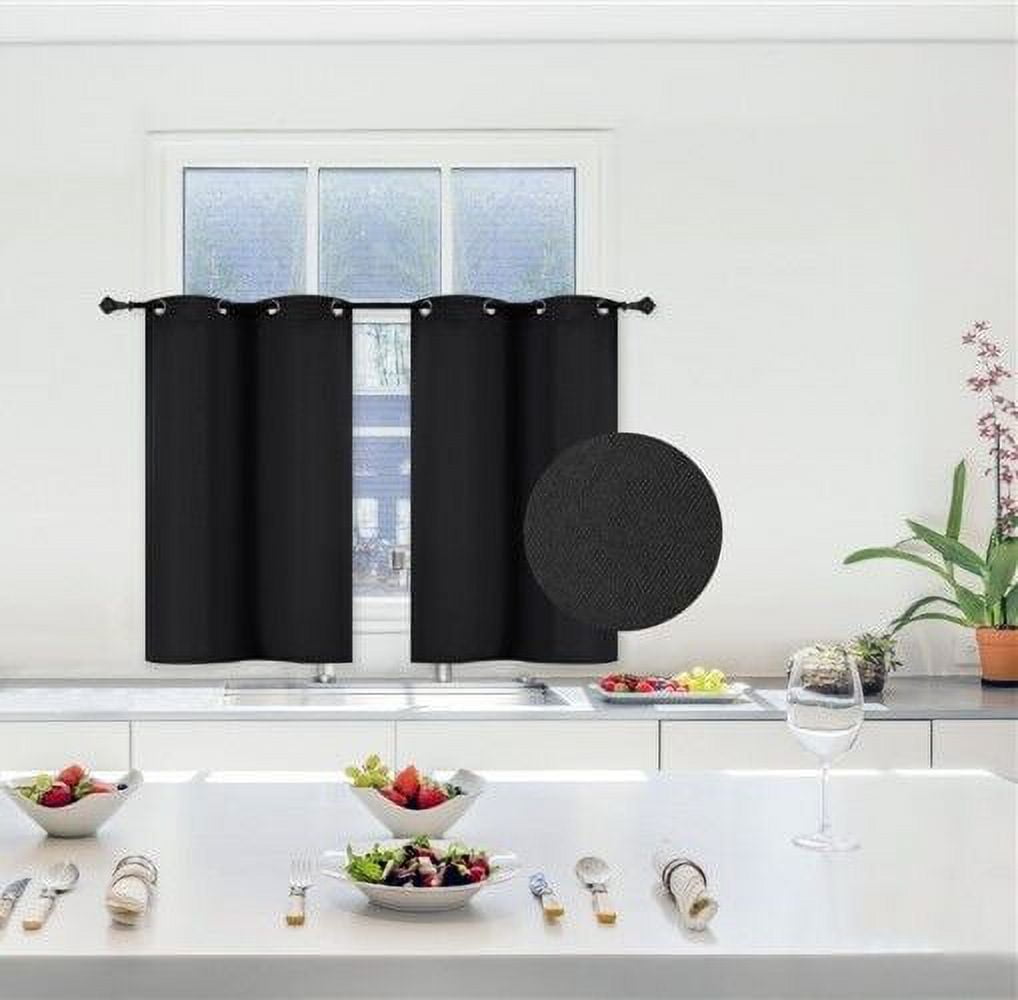 2PC Small Size 30"x36" Drapes - Kitchen Grommet Thermal Blackout Window ...