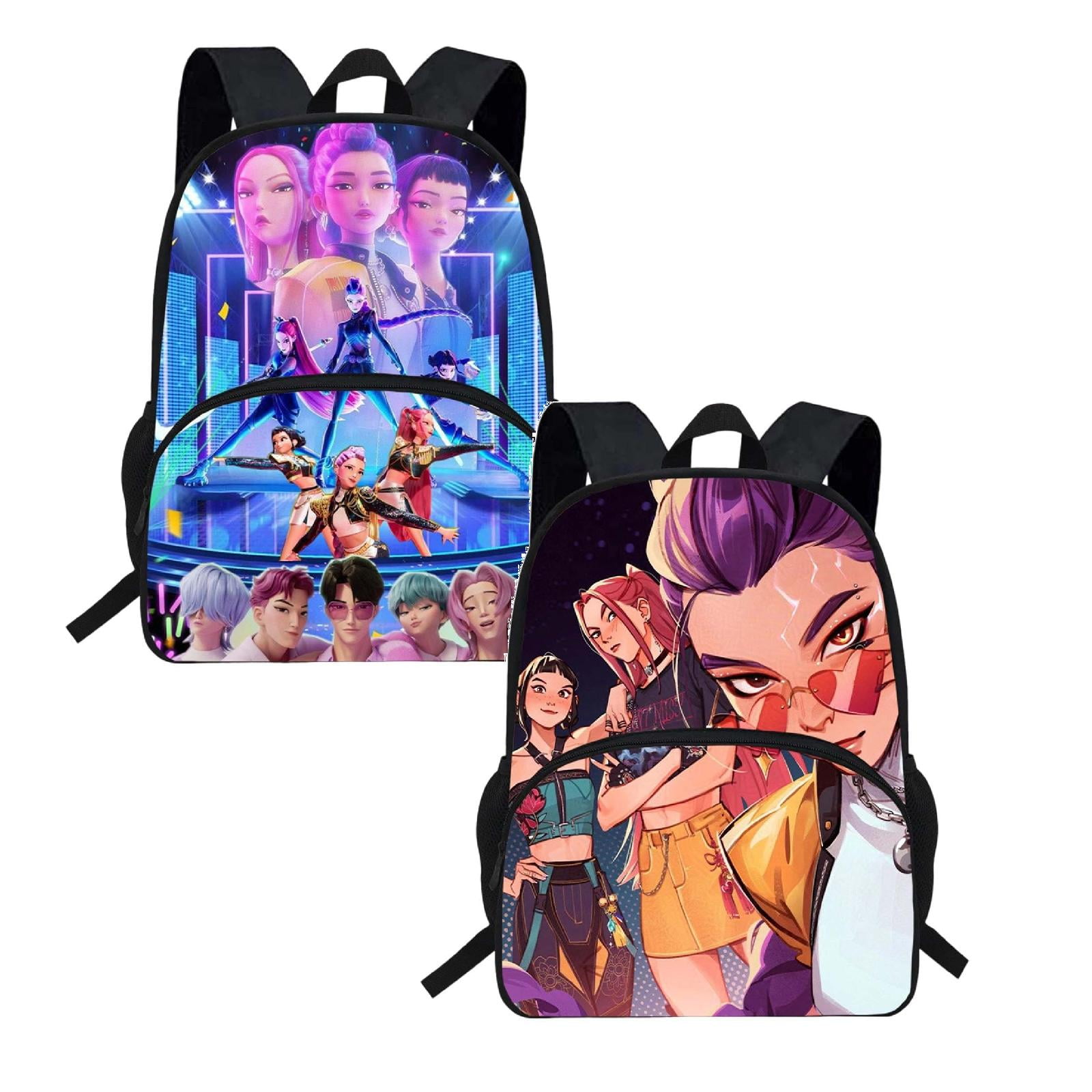 2PC Kpop Demon Hunters Backpack for Students, 15.4" K-pop Demon Hunters ...