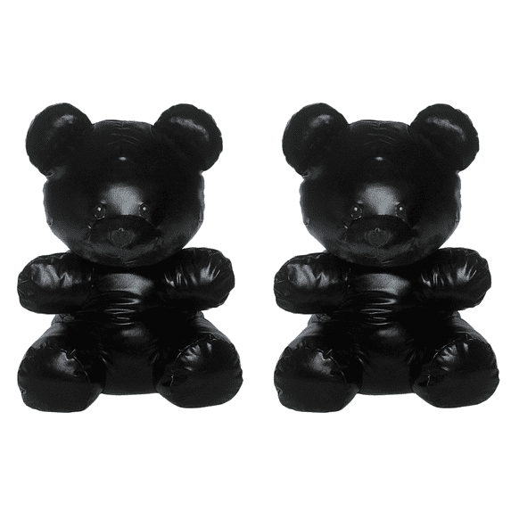 2PC Large Faux Leather Gummy Bear Plush Doll 15.75 Inch Cute & Cuddly ...