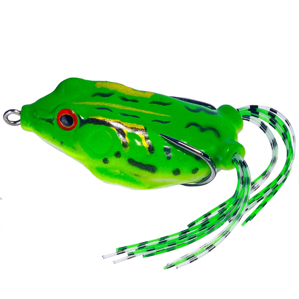 2PC Large Frog Lure Thunder Frog Soft Plastic Topwater Bait for Fishing ...