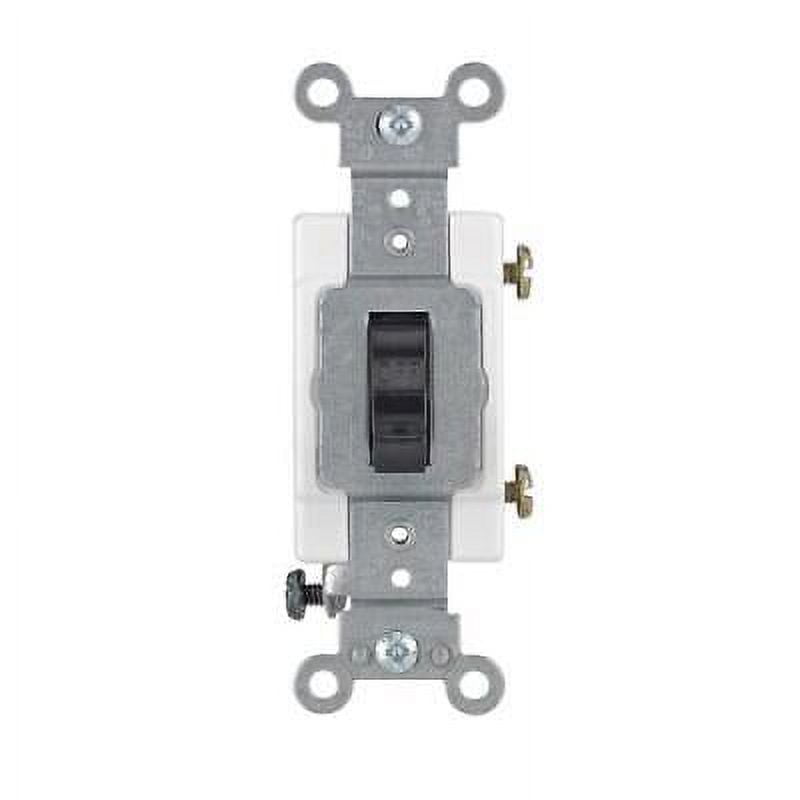 2PC Leviton 20 amps Single Pole Toggle AC Quiet Switch Black 1 pk ...