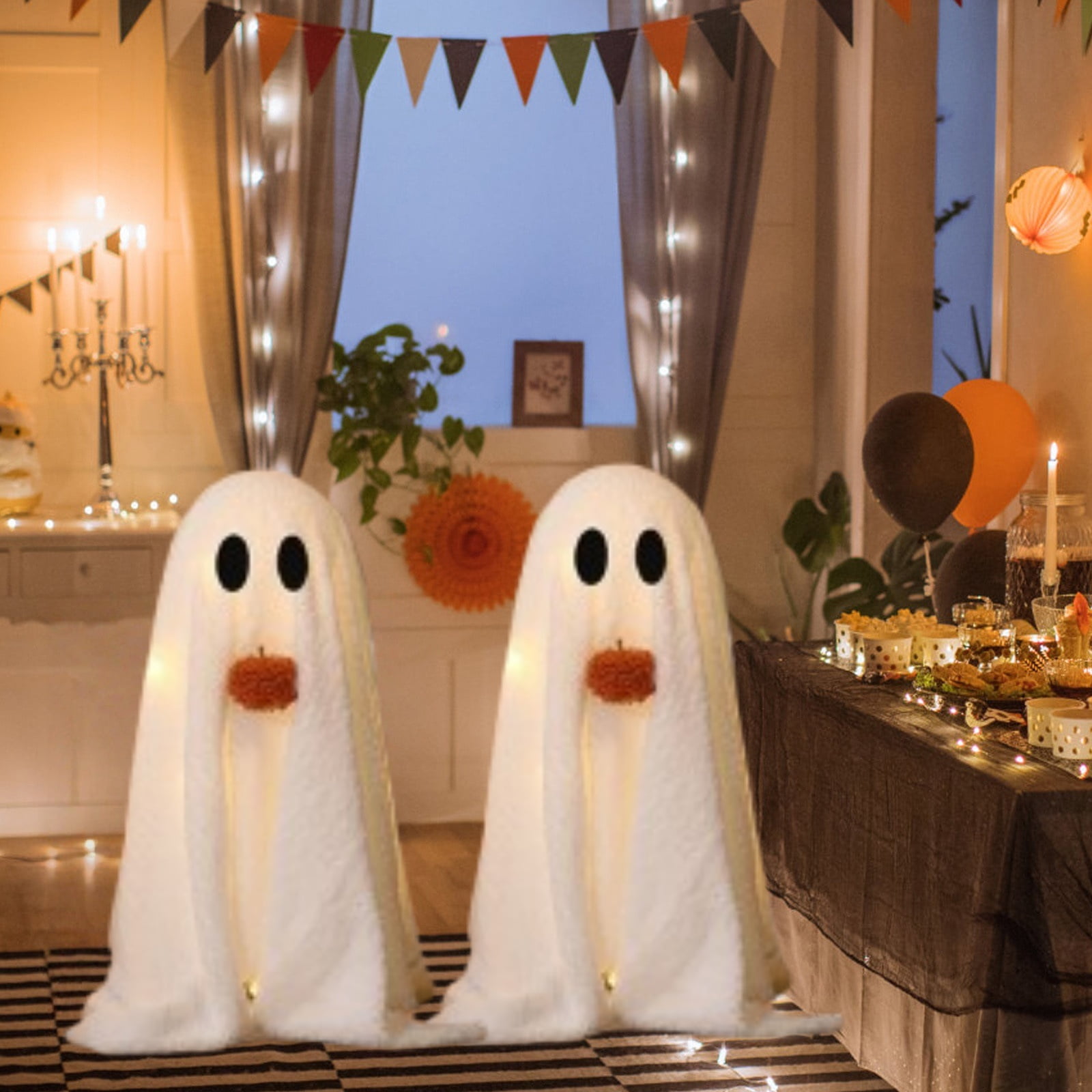 2PC Light Up Halloween Ghost Decorations, DIY Spooky Ghosts Crafts ...