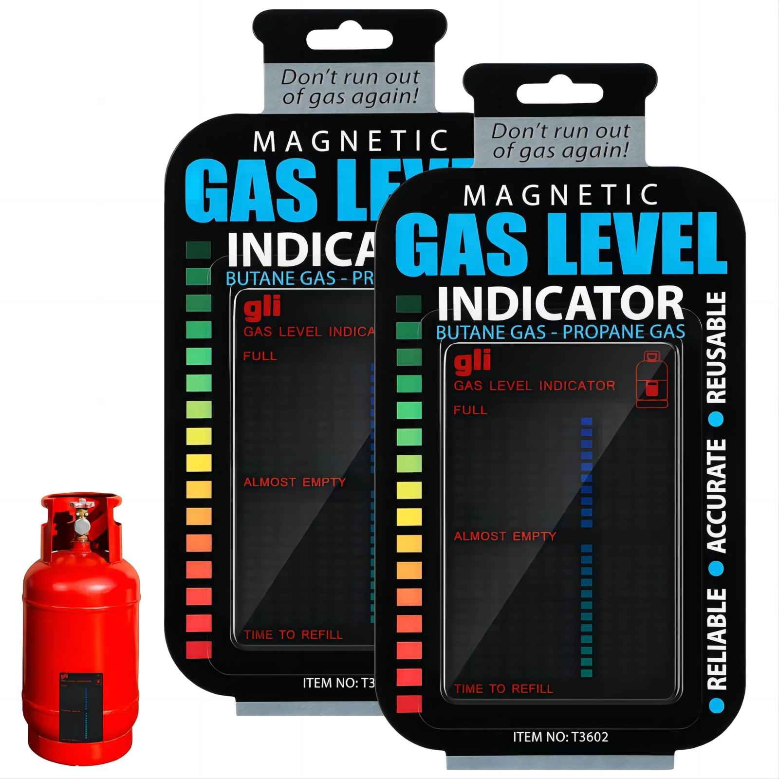 2PC Magnetic Gas Indicator,Reusable Propane Tank Level Indicator ...