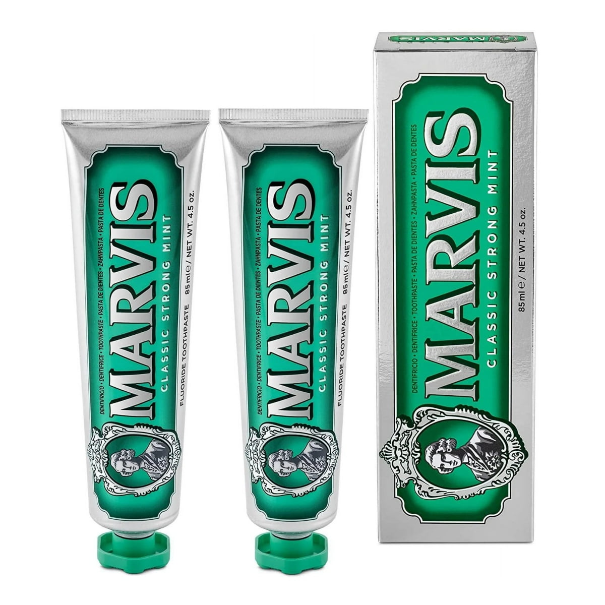 2PC-Marvis Whiten Strong Mint Toothpaste Travel Size, Halitosis Fresh ...