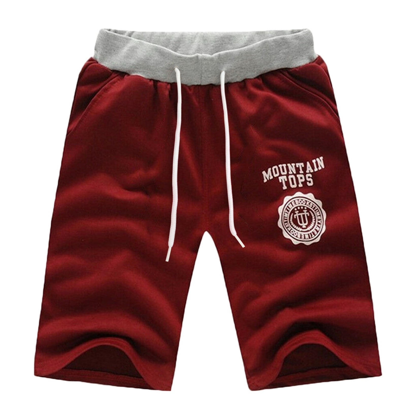 2PC Mens Casual Pants Plain Mens Sport Pants Half Cargo Joggers ...