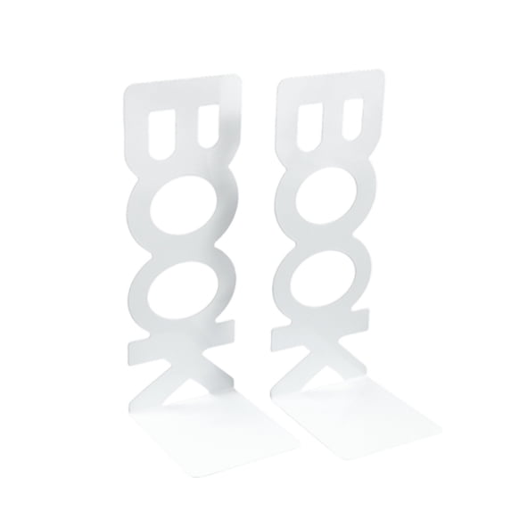 2PC Metal Bookends for Heavy Books Desktop Organizer Decorative Book ...