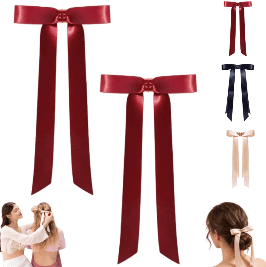 2PC Metal Bow Magnetic Hair Claw Clip 13.78 Inch Butterfly Hair Clips ...