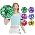 2PC Metallic Cheerleading Pom Poms, 12.6 Inch Two-Tone Cheer Pom Poms ...