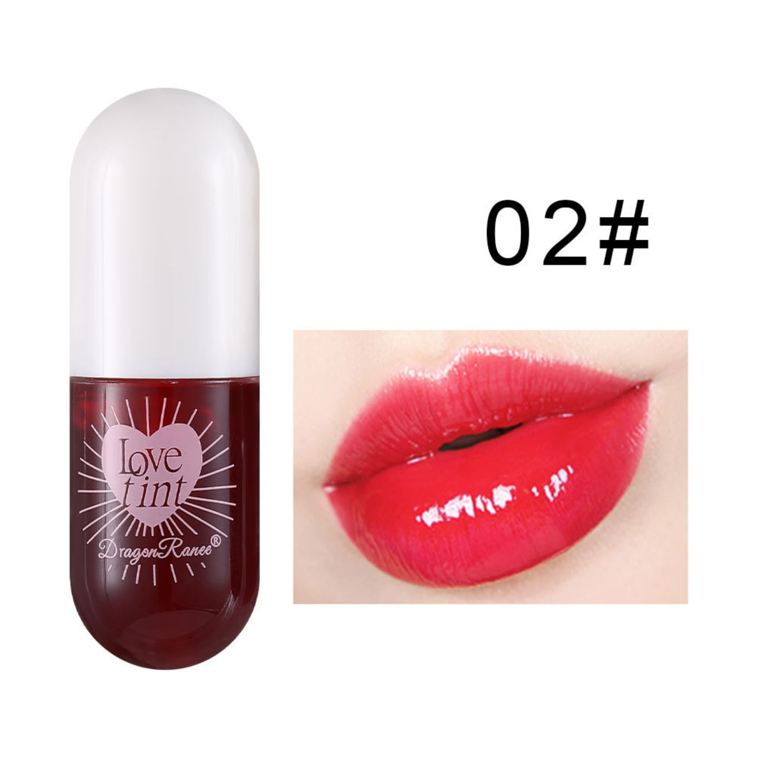 2PC Mirror Lip Tint Gloss Waterproof Liquid Lipstick Non Stick Cup Cute ...